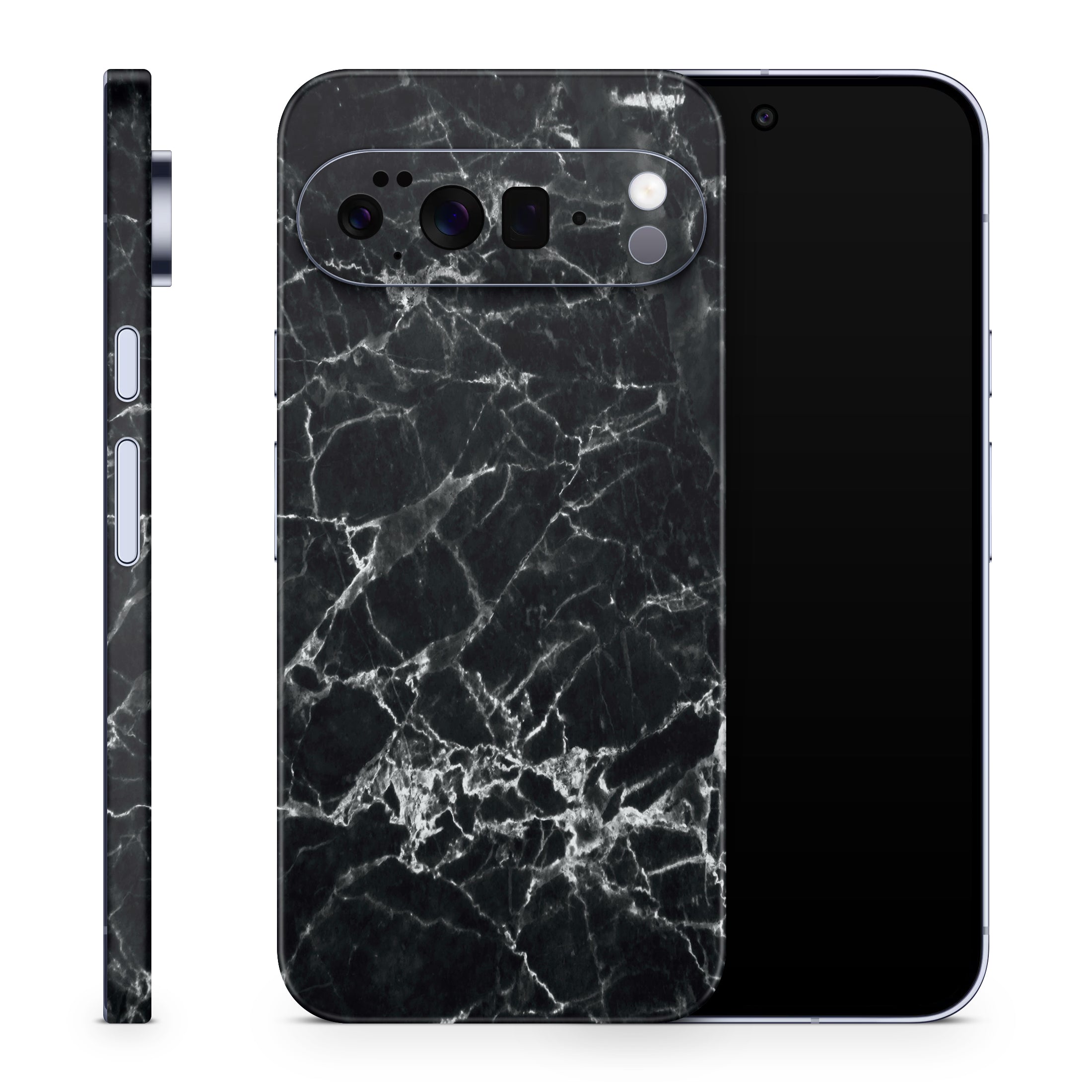Google Pixel 10 Pro Skin Schutzfolie Vinyl Cover Marmor schwarz – Skins4u