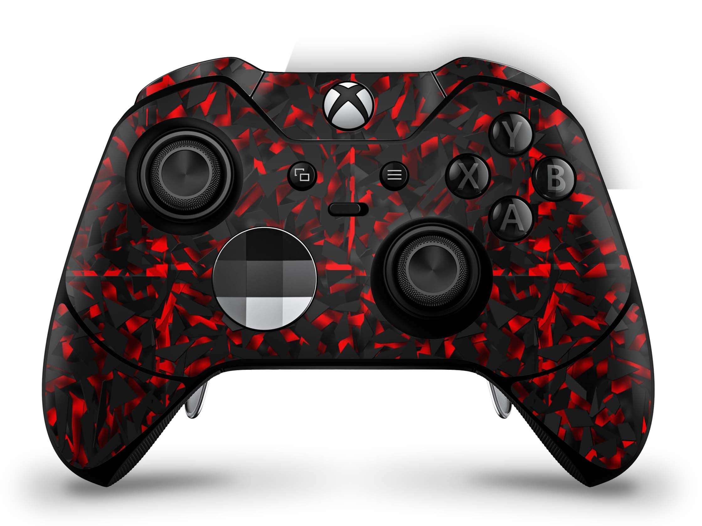Xbox One Elite Controller Skin Aufkleber Premium Folie shattered black red Skins4u