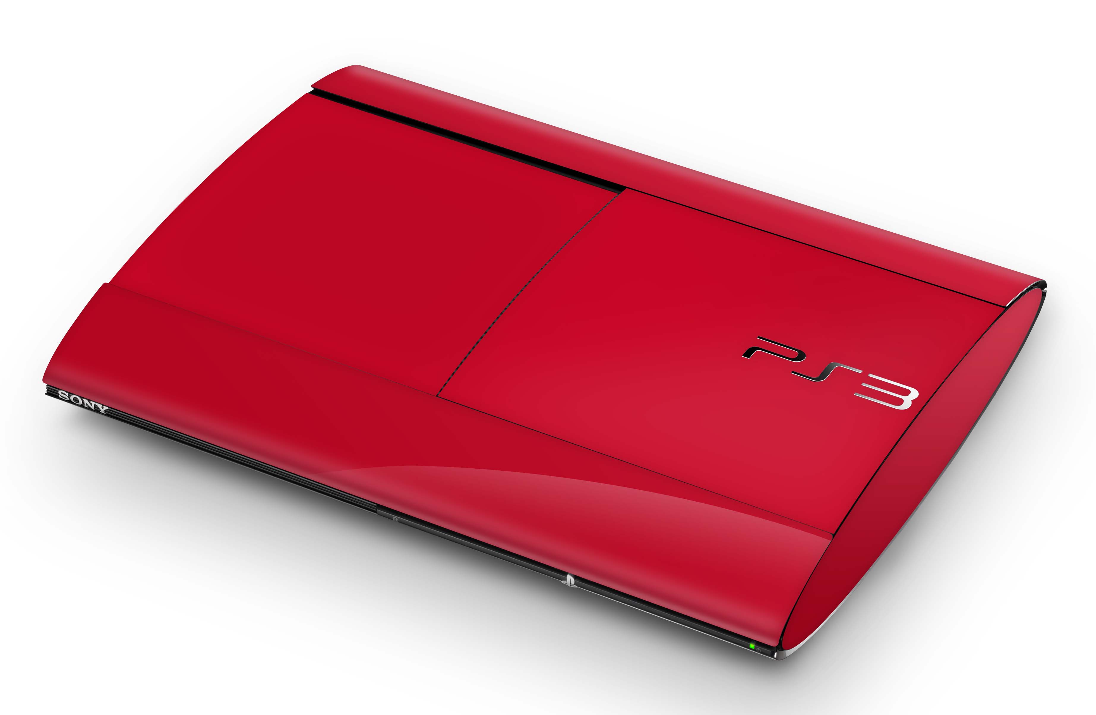 Playstation 3 Super Slim PS3 Skins Design Schutzfolie Vinyl Cover solid state red