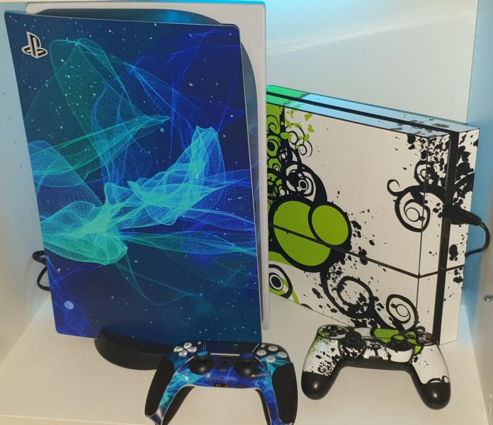 Playstation Skins selbst gestalten individuelle Aufkleber PS5 PS4 PS3 ...